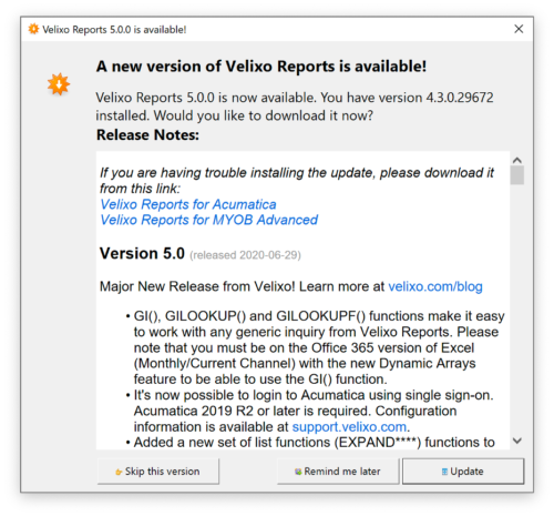 Welcome to Velixo Reports Version 5 | Velixo