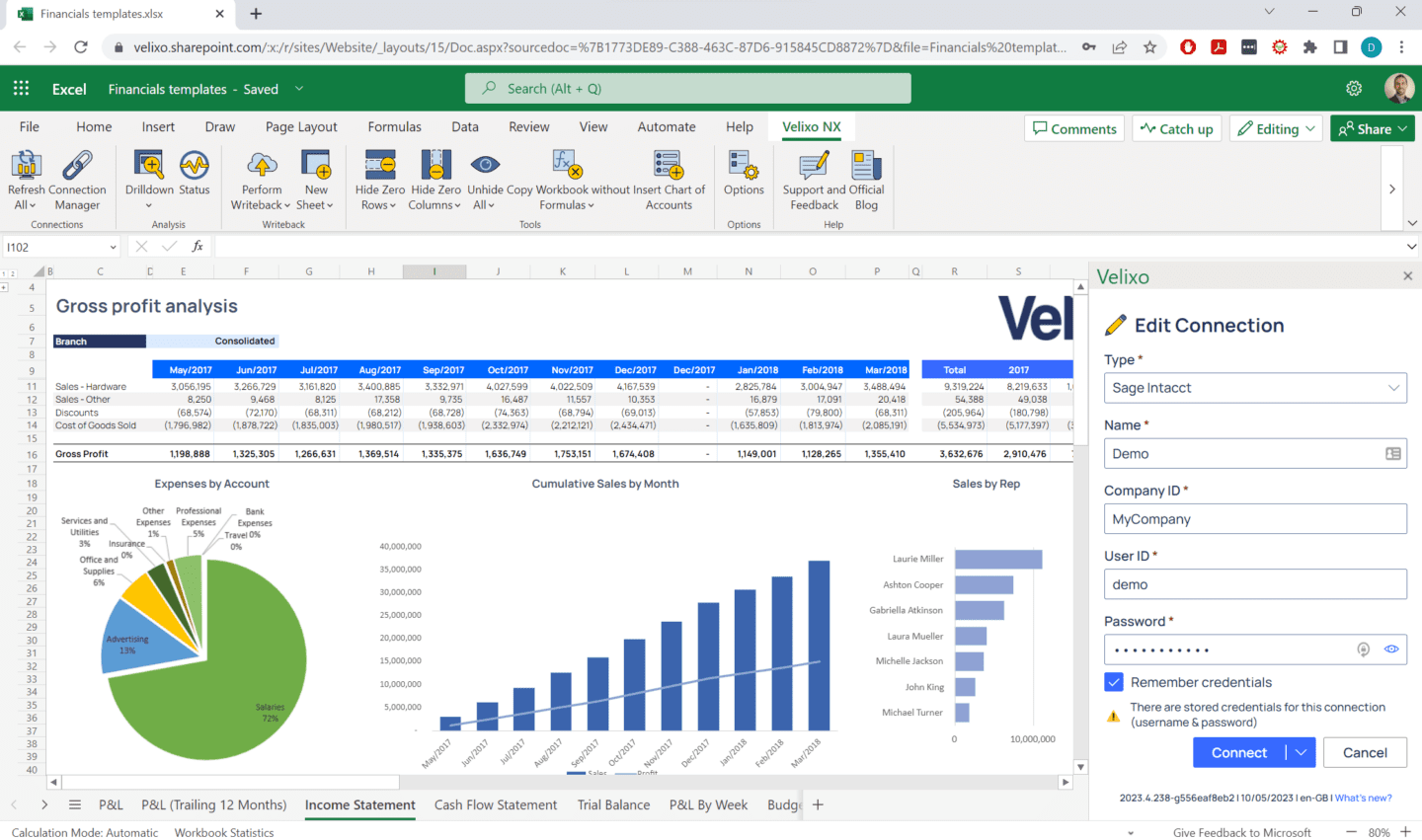ERP security, governance and collaboration features- Velixo